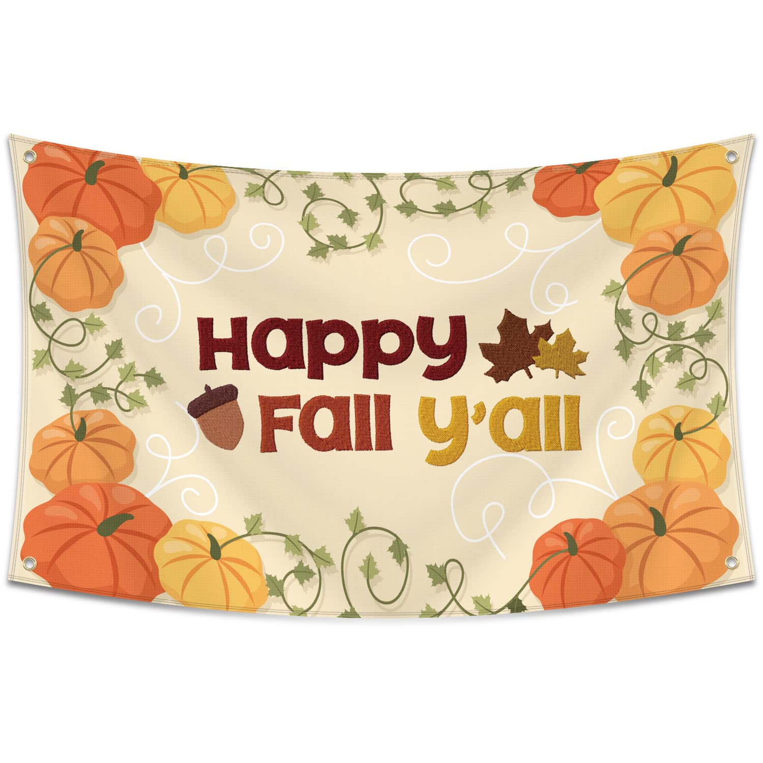 Snapklik.com : Happy Fall Yall Flag 3x5 Ft Banner Double Printed ...