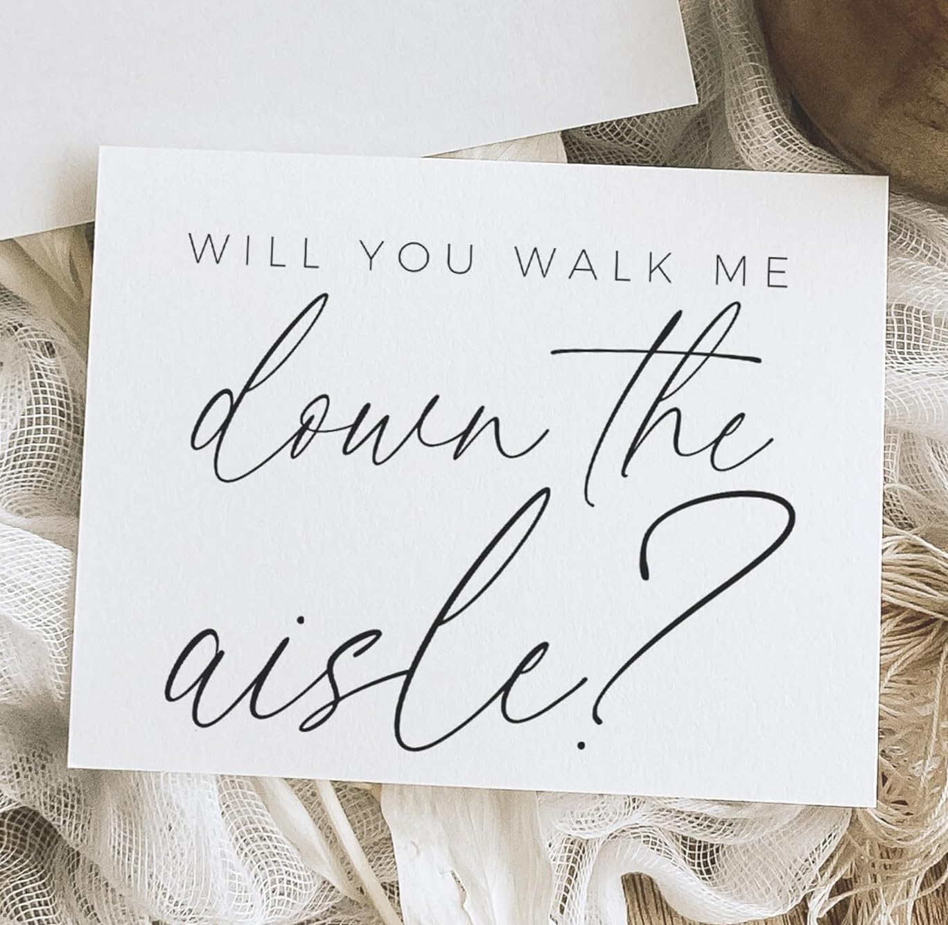 Amazon.com: Will You Walk Me Down The Aisle Proposal Card. Escort Me ...