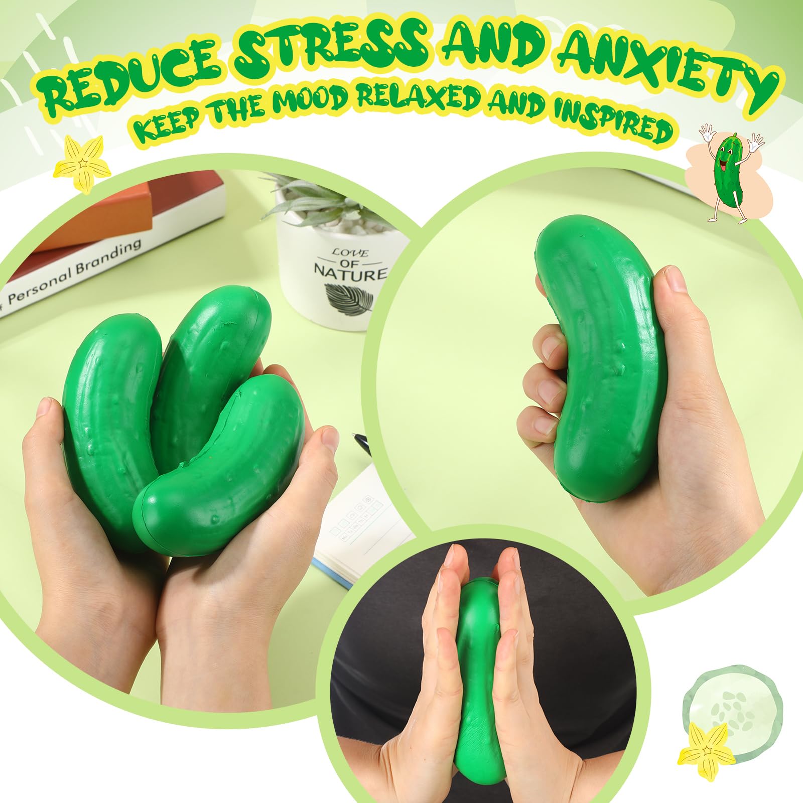 Snapklik.com : 20 Pcs Pickle Stress Balls Bulk Christmas Pickle Toy 4. ...