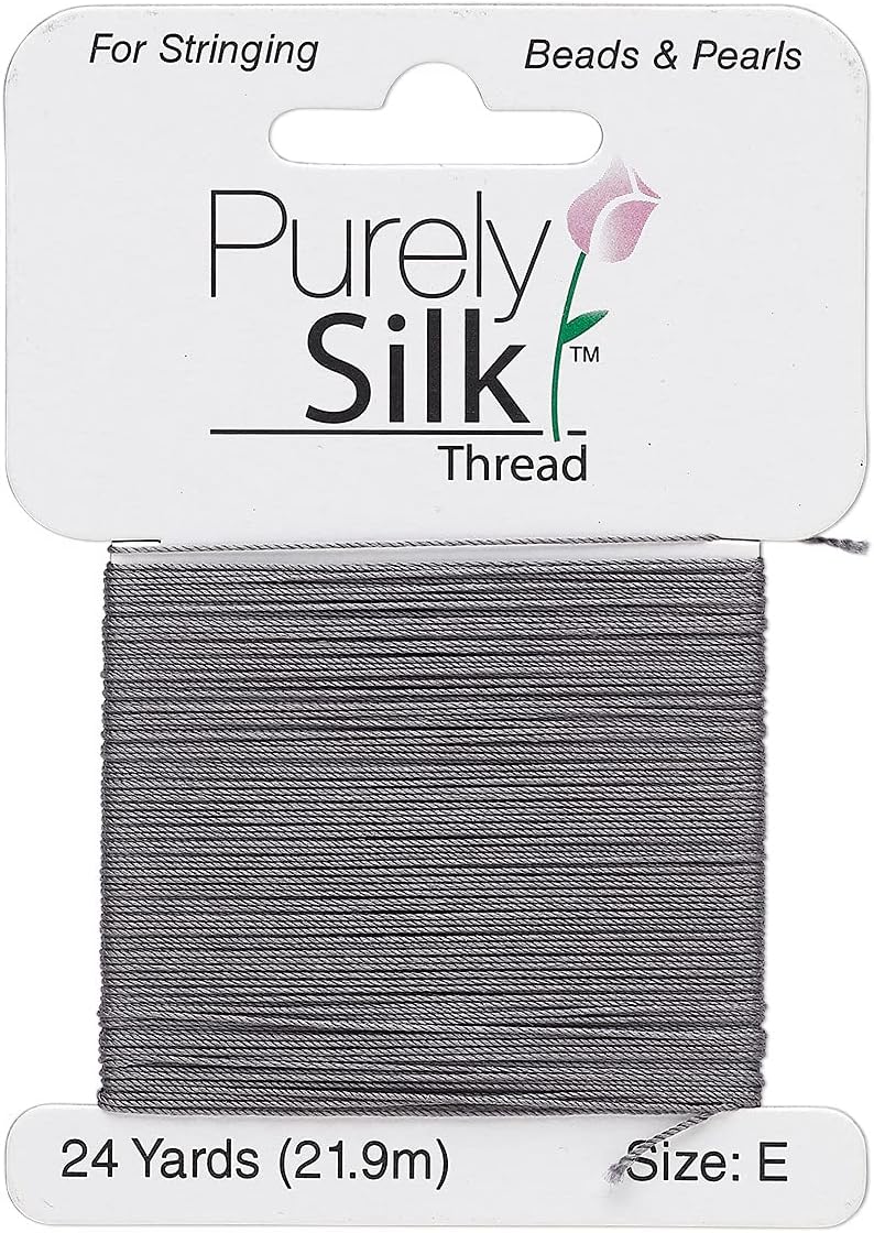 Amazon.com: Purely Silk Simply Silk Beading Thread Cord Size E Dark ...