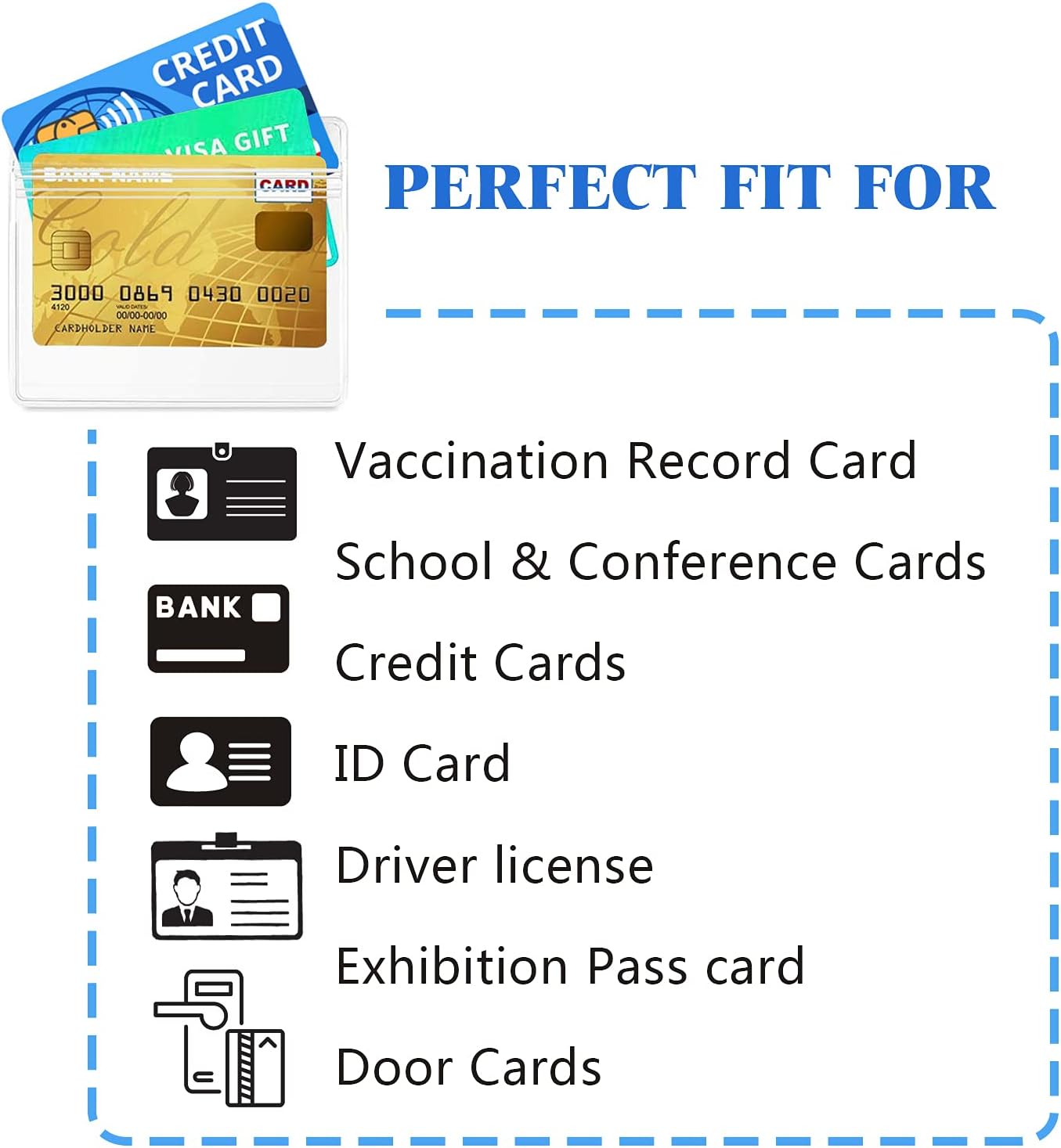 Buy CDC Vaccine Card Protector, Waterproof Vaccination Card Holder for ...