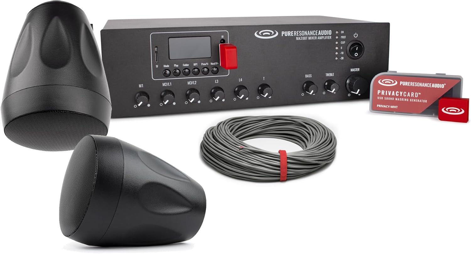 Amazon.com: Pure Resonance Audio PD4 Pendant Speaker Bundle with MA30BT ...