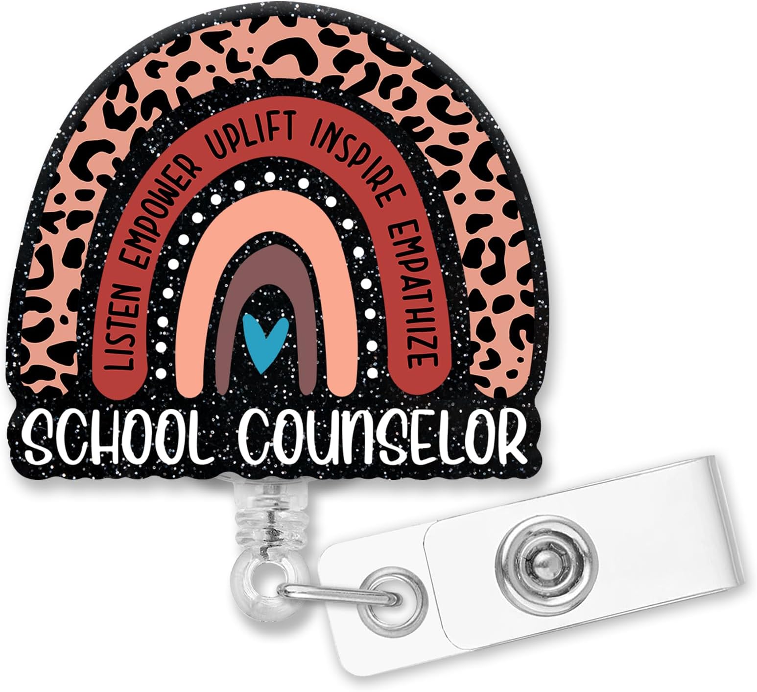 Amazon.com : XIAOZHIGU Counselor Rainbow Badge Reel,Retractable Name ...