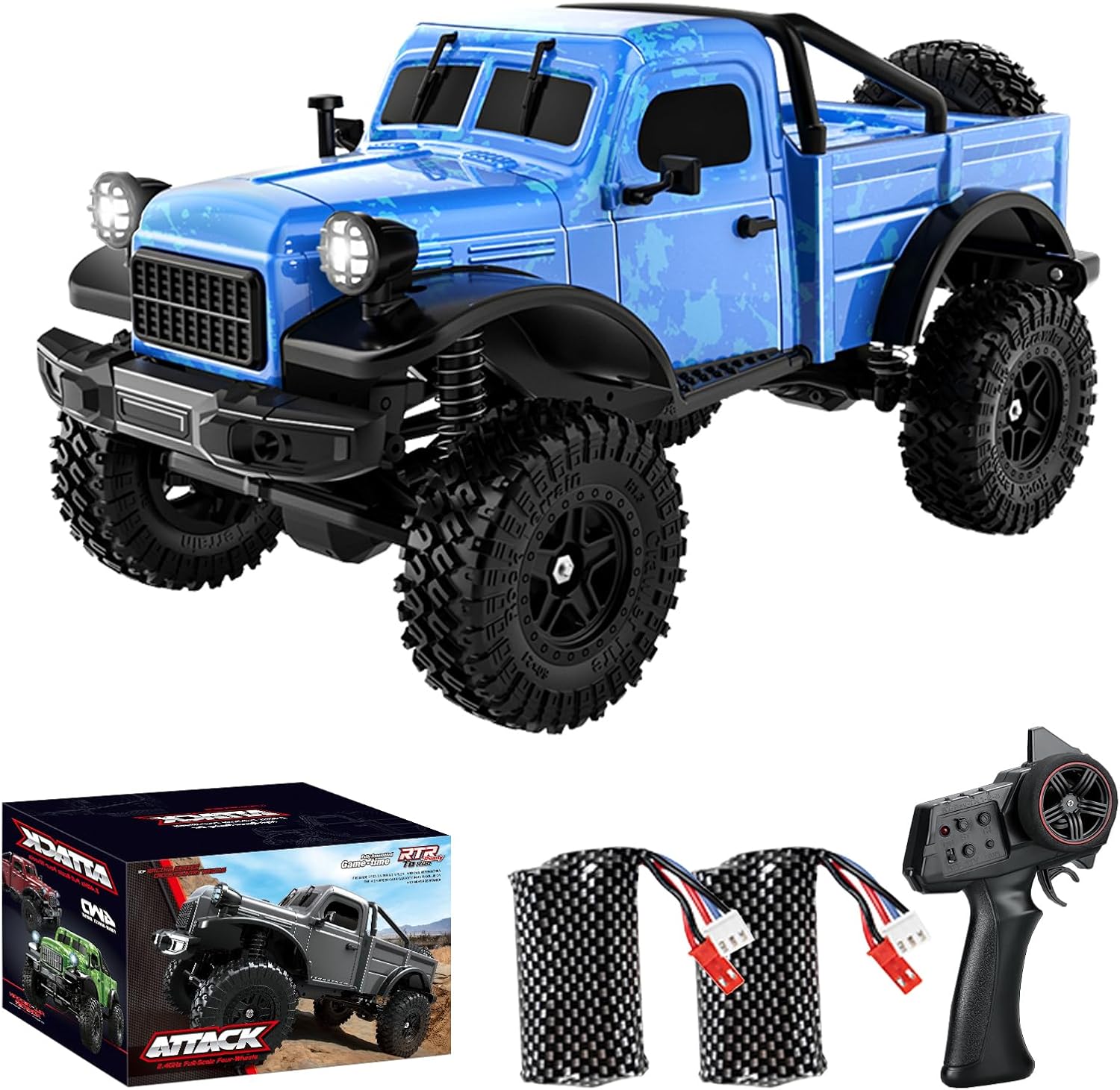 Amazon.com: Hylukon 1:18 Scale All Terrain Remote Control Car, 2.4 GHz ...