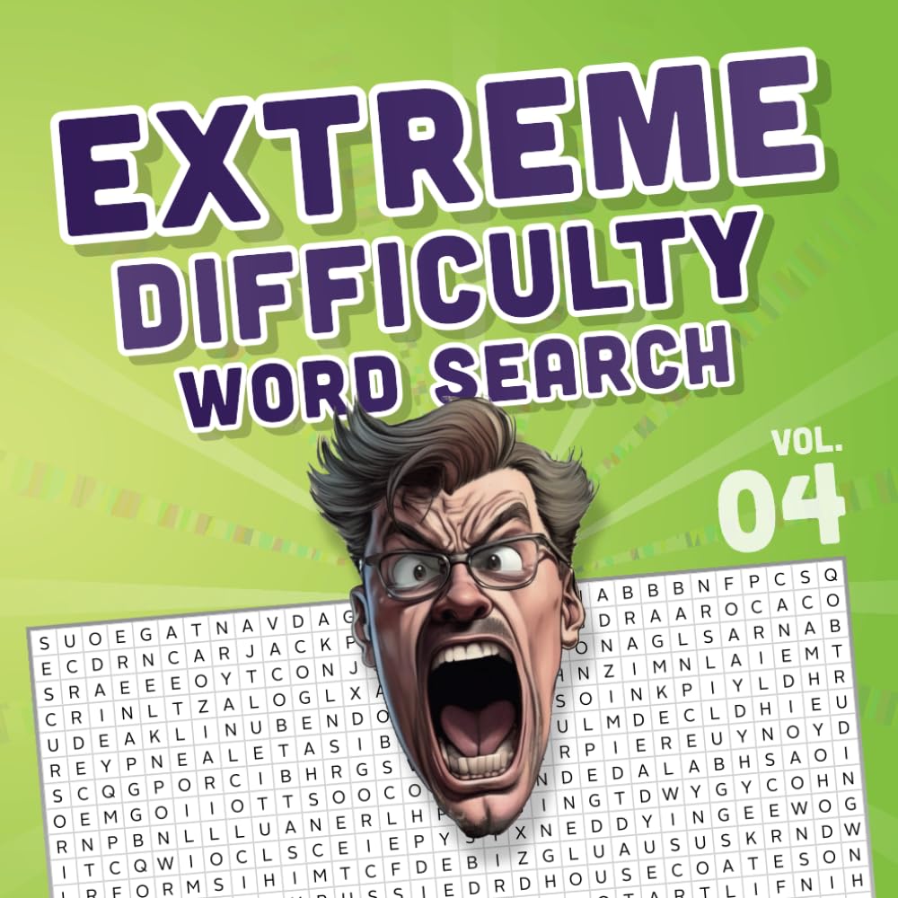 EXTREME DIFFICULTY word search 04: EXTRA Hard Wordfind Puzzles for ...
