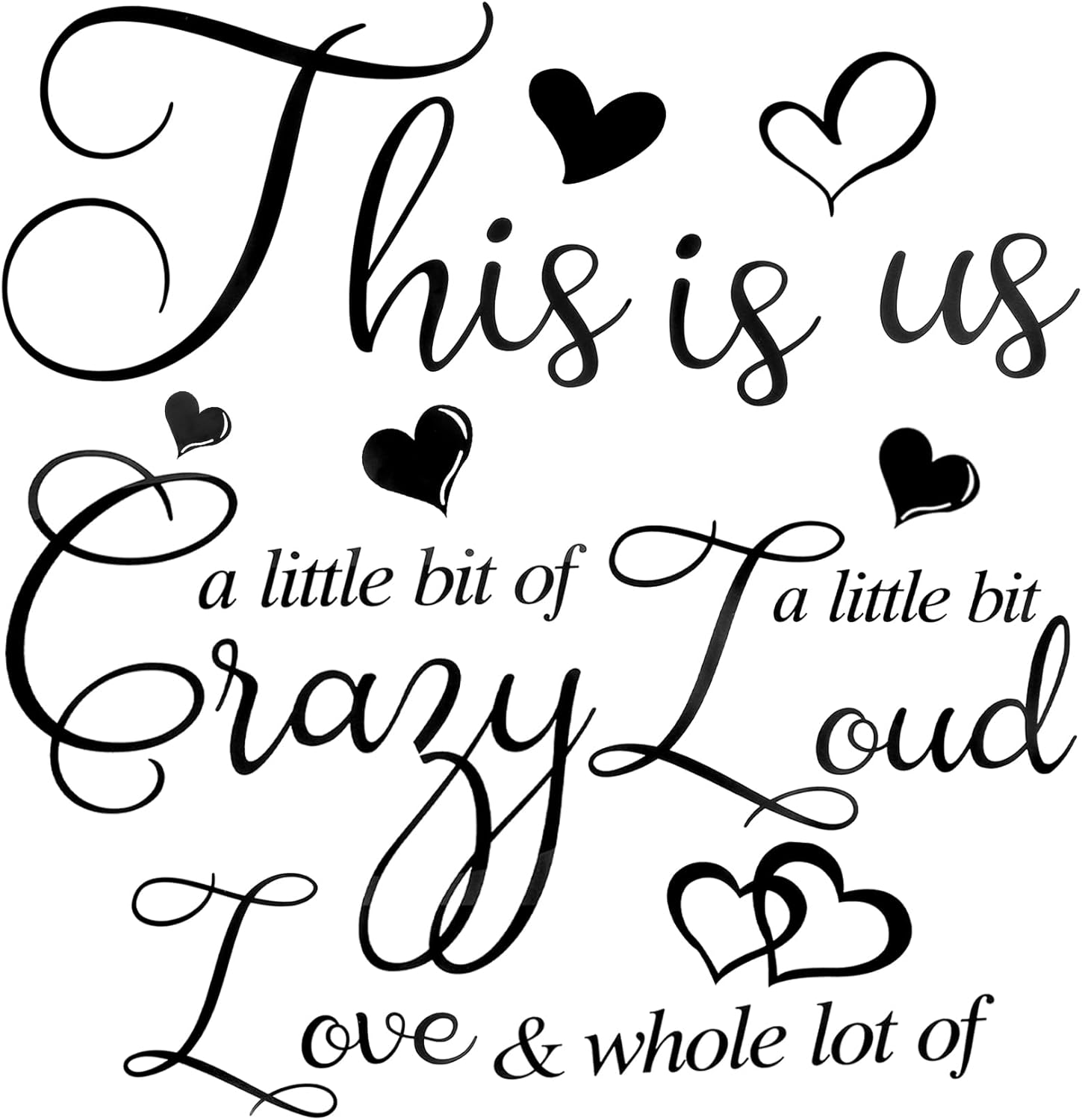 Amazon.com: Wall Sayings Peel and Stick, This is Us Wall Decor Love ...