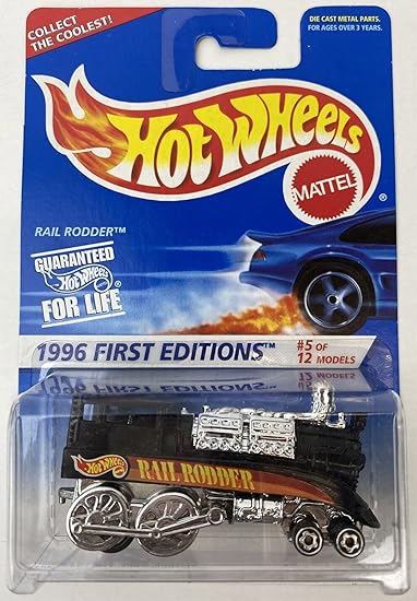 Amazon.com: Hot Wheels 1996-5 of 12 Rail Rodder Model Series 1:64 Scale ...