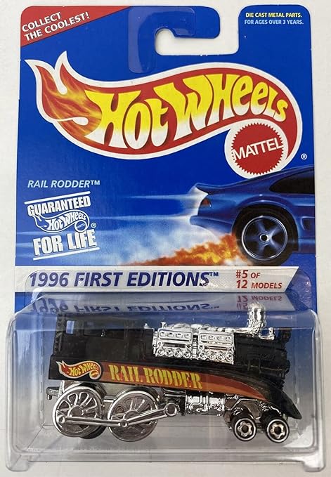 Amazon.com: Hot Wheels 1996-5 of 12 Rail Rodder Model Series 1:64 Scale ...