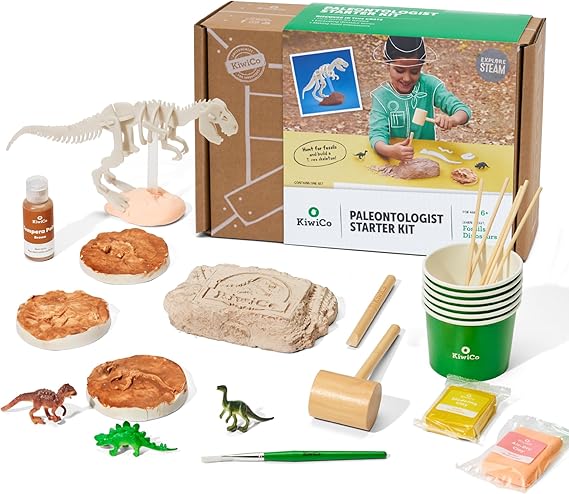 Amazon.com: KiwiCo Dinosaur Fossil Dig Kit for Kids Age 6+ | Excavate ...