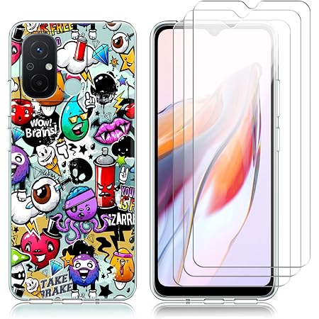 Coque pour Xiaomi Redmi 12C avec 3 Pièces Film Protection d'écran en ...