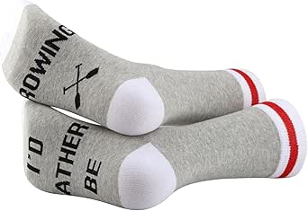 Amazon.com: G2TUP 2 Pairs Rowing Coxswain Socks I'd Rather Be Rowing ...