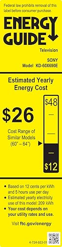 Amazon.com: Sony KD60X690E 60-Inch 4K Ultra HD Smart LED TV (2017 Model ...