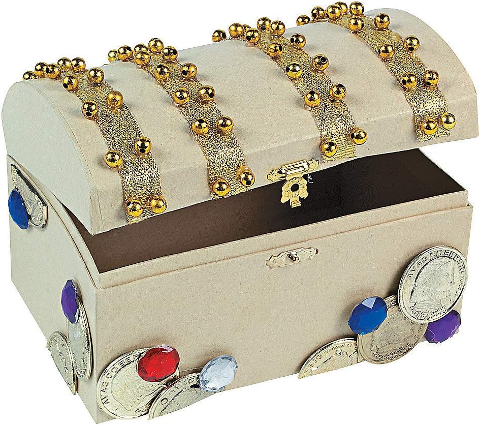 Amazon.com: Treasure Chest Craft Kit - Makes 12 - Crafts for Kids and ...