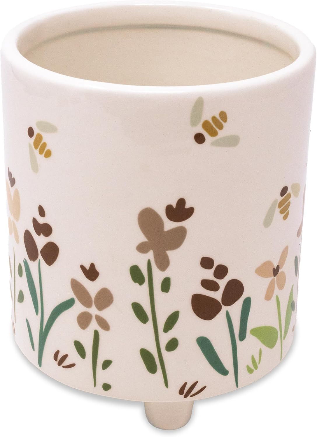 Amazon.com : Steel Mill & Co Cute Ceramic Footed Planter for Indoor ...