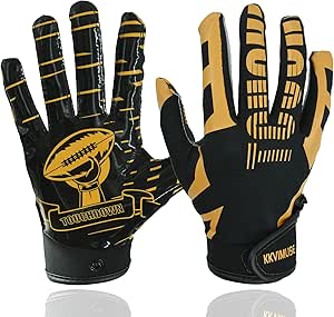 Amazon.com : KKVIMUSE Youth Football Gloves, Sticky Kids Football ...