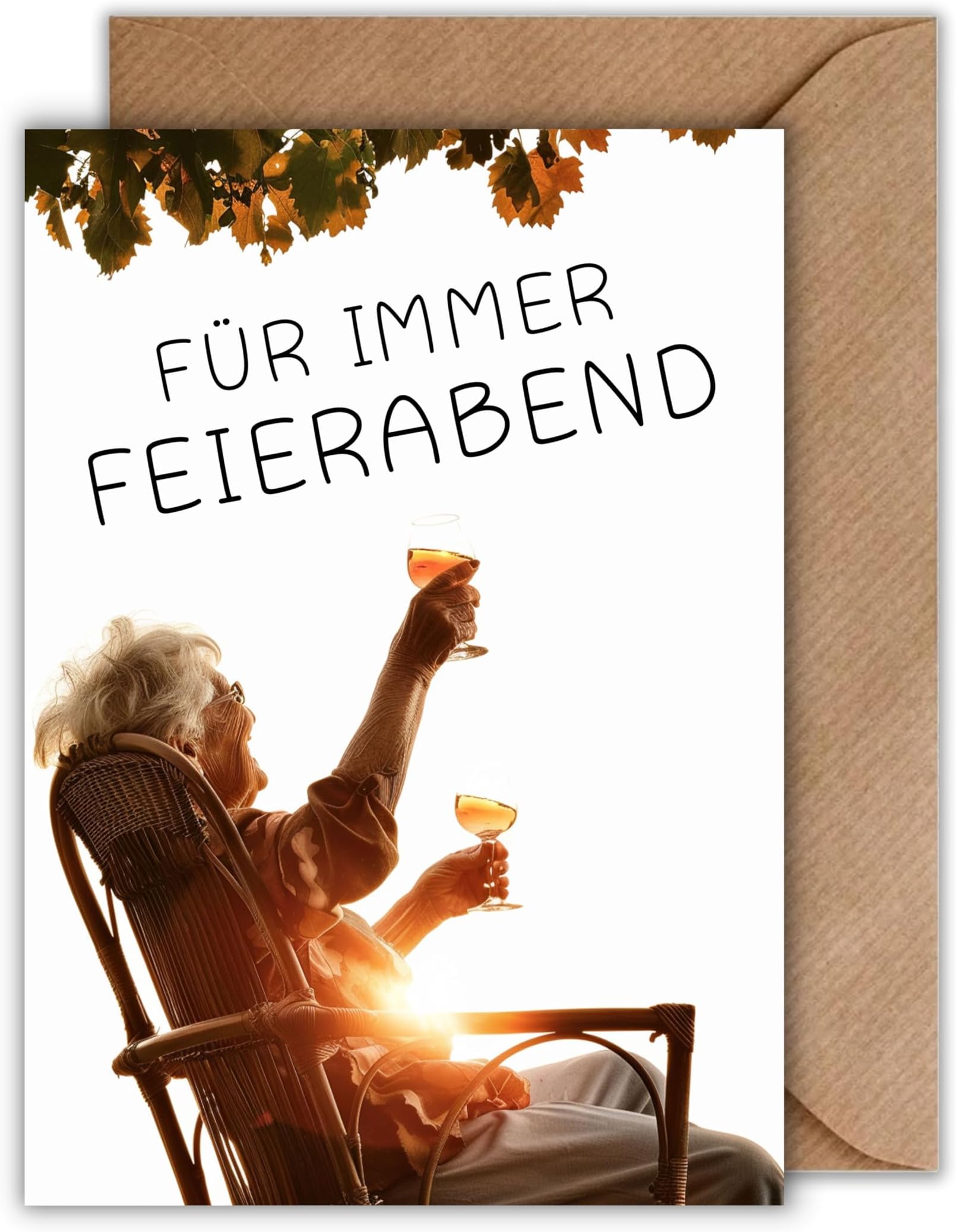 WBdesignz Ruhestand Karte mit Umschlag - Schöne Ruhestandskarte “Für ...