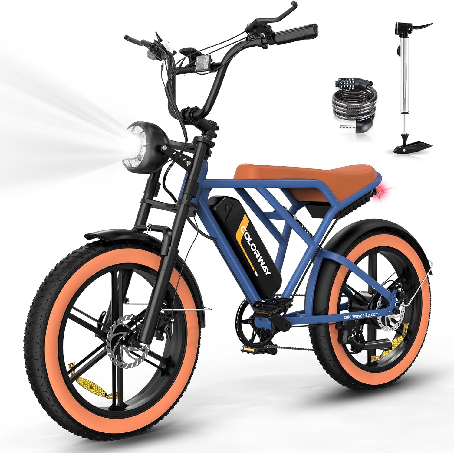 COLORWAY Electric Bikes,20 Inch Off-Road E bike with 4.0 Fat Tire,with ...