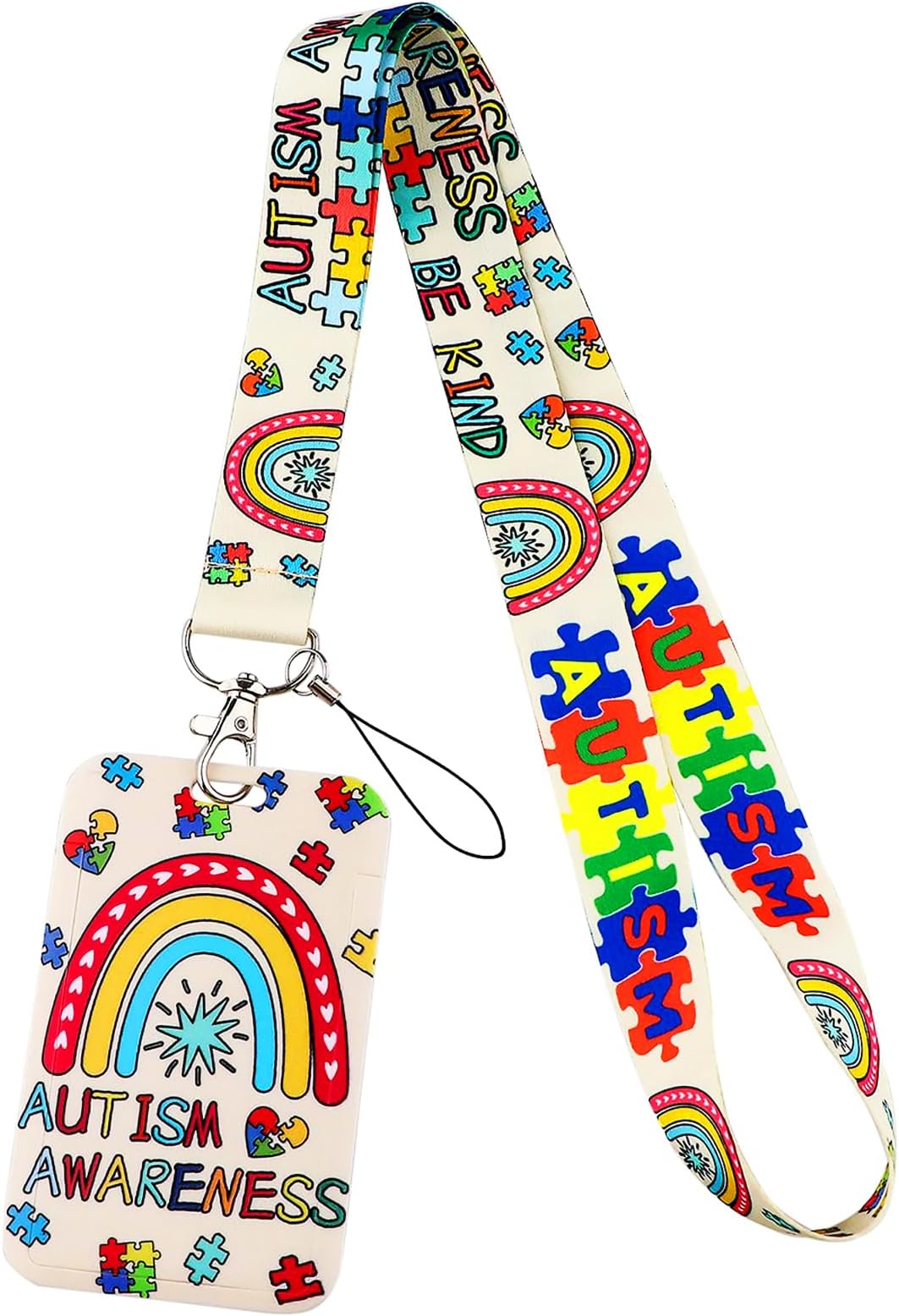 Siliget Autism Lanyard With Card Holder, Hidden Disability ID Card ...