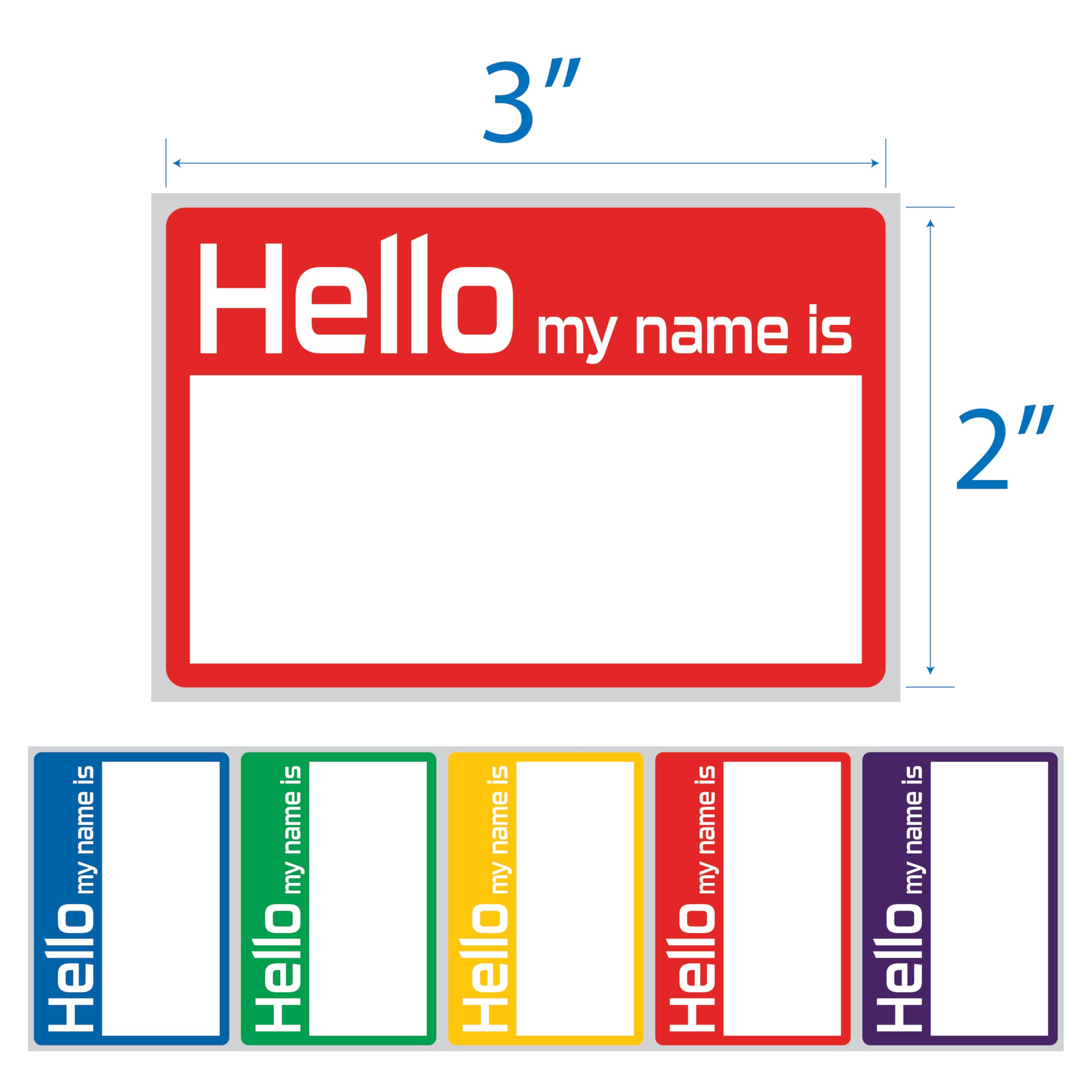 Snapklik.com : 400 Pcs Hello My Name Is Name Tags 2x3 Inch Rectangle ...