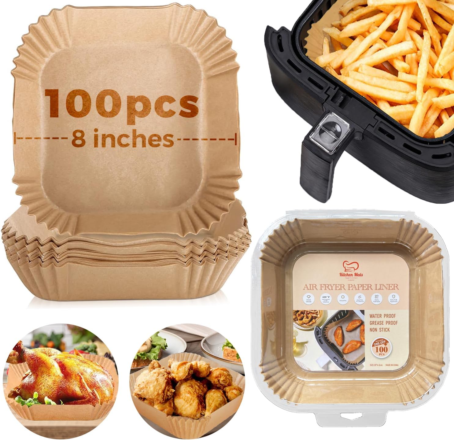 Amazon.com: Yenmoz 500 PCS 5.9 Inch Hamburger Patty Paper White ...