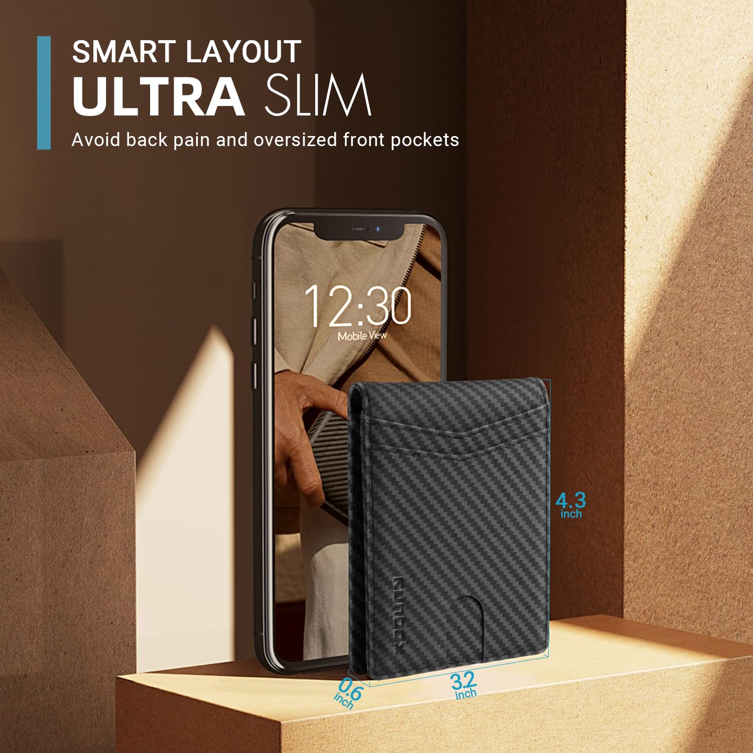 Snapklik.com : RUNBOX Wallet For Men And Women Slim Rfid Leather 2 ID ...