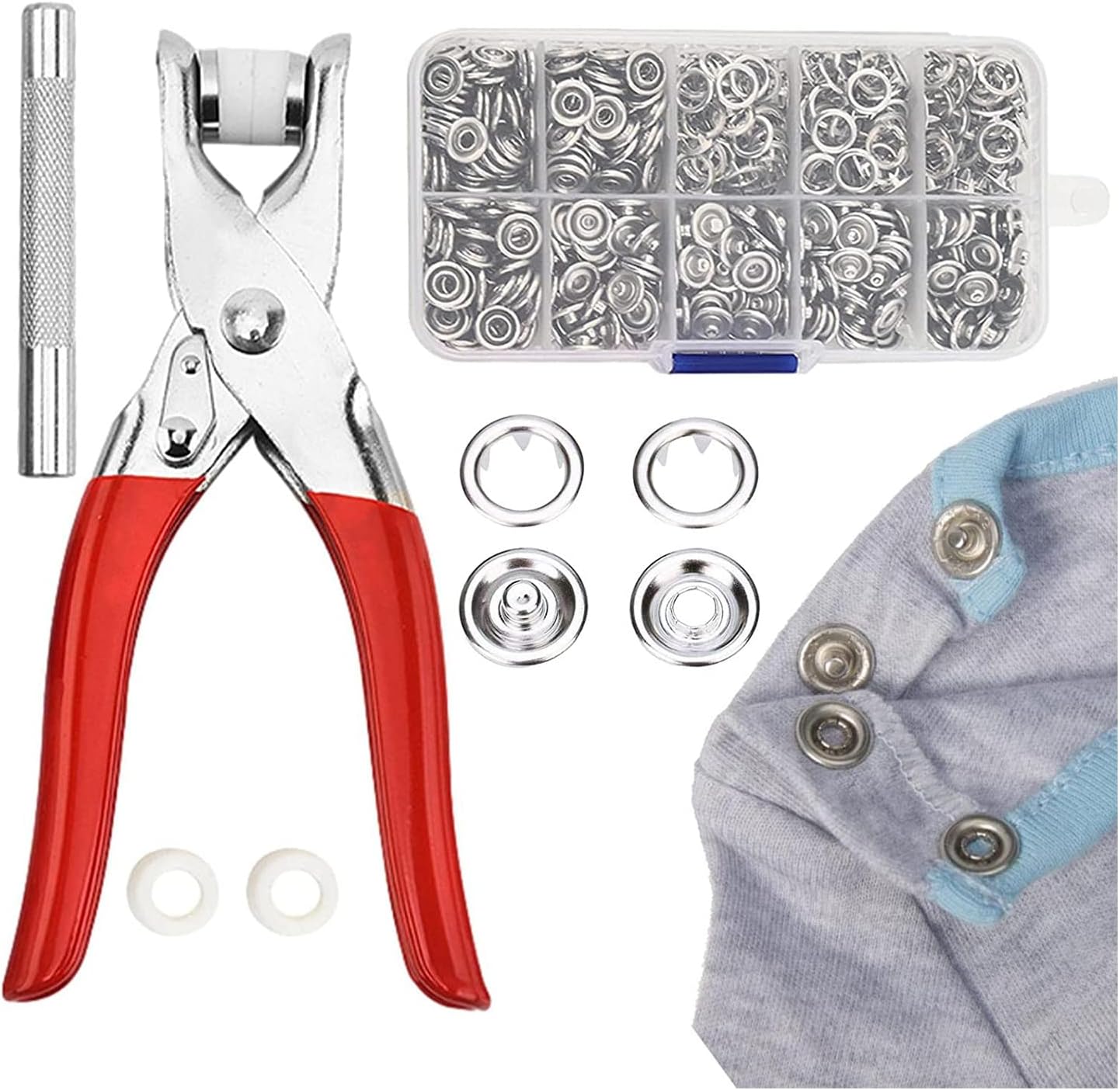 Uezeth Metal Snap Buttons With Fastener Pliers Tool Kit, Snap Button ...