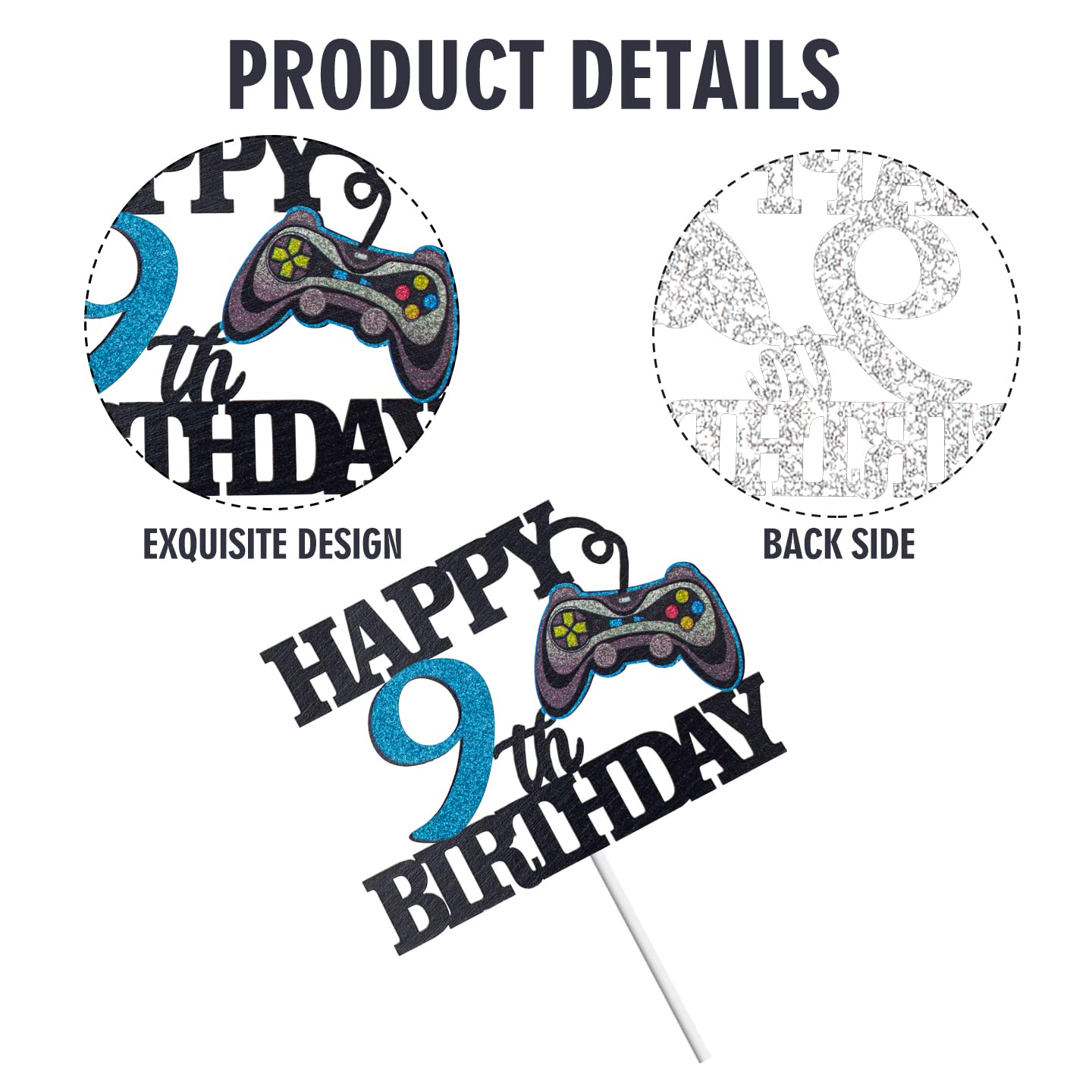 Snapklik.com : Happy 9th Birthday Video Game Cake Topper - Level 9 ...