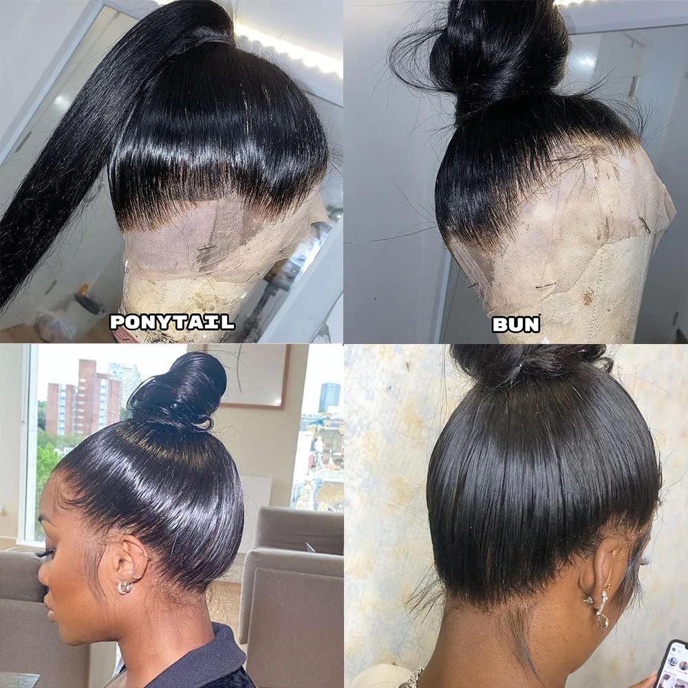 Girl the bun is done prestyled 360 Hd lacefront wavy black wig ready to ...