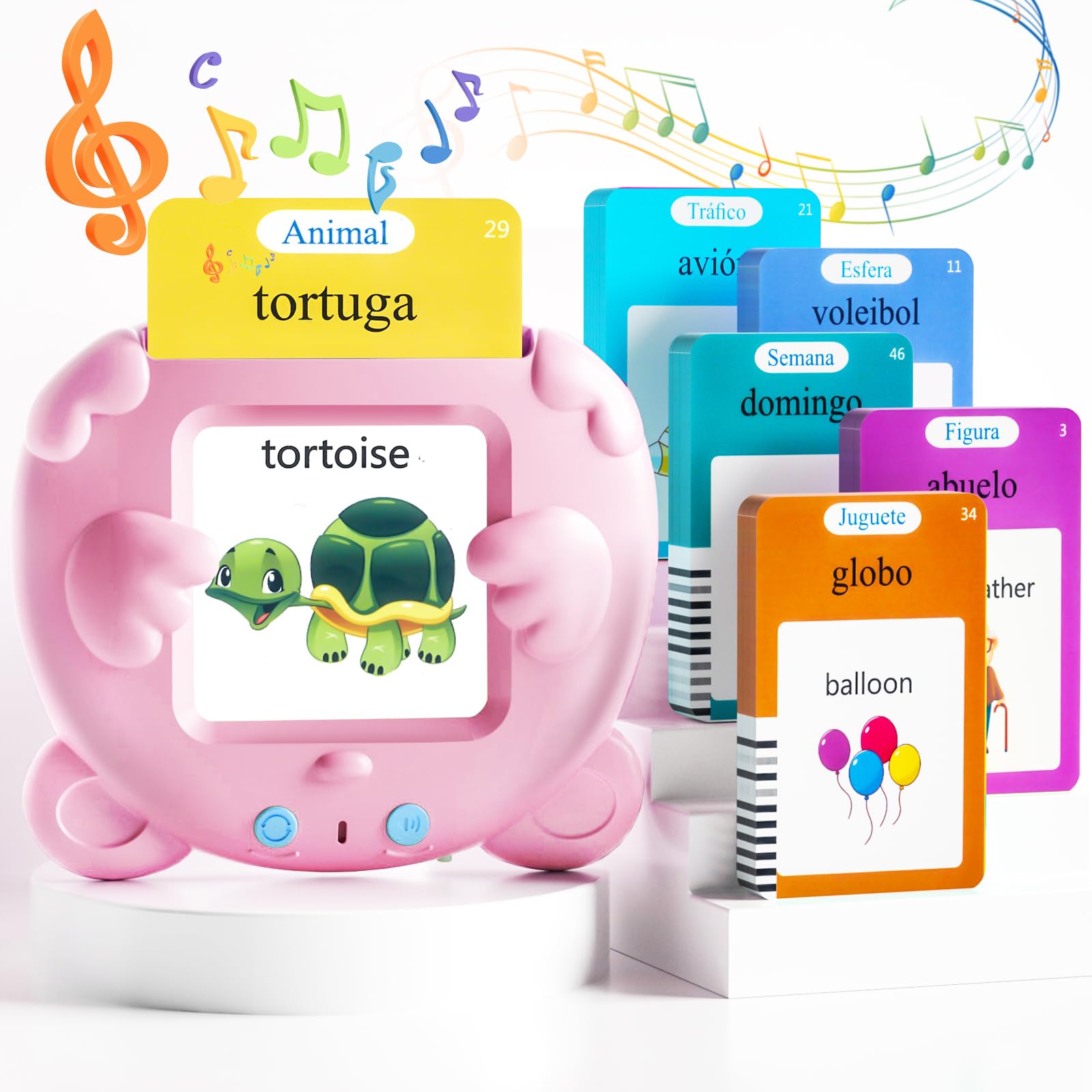 Snapklik.com : Spanish & English Talking Flash Cards For Toddlers, 510 ...