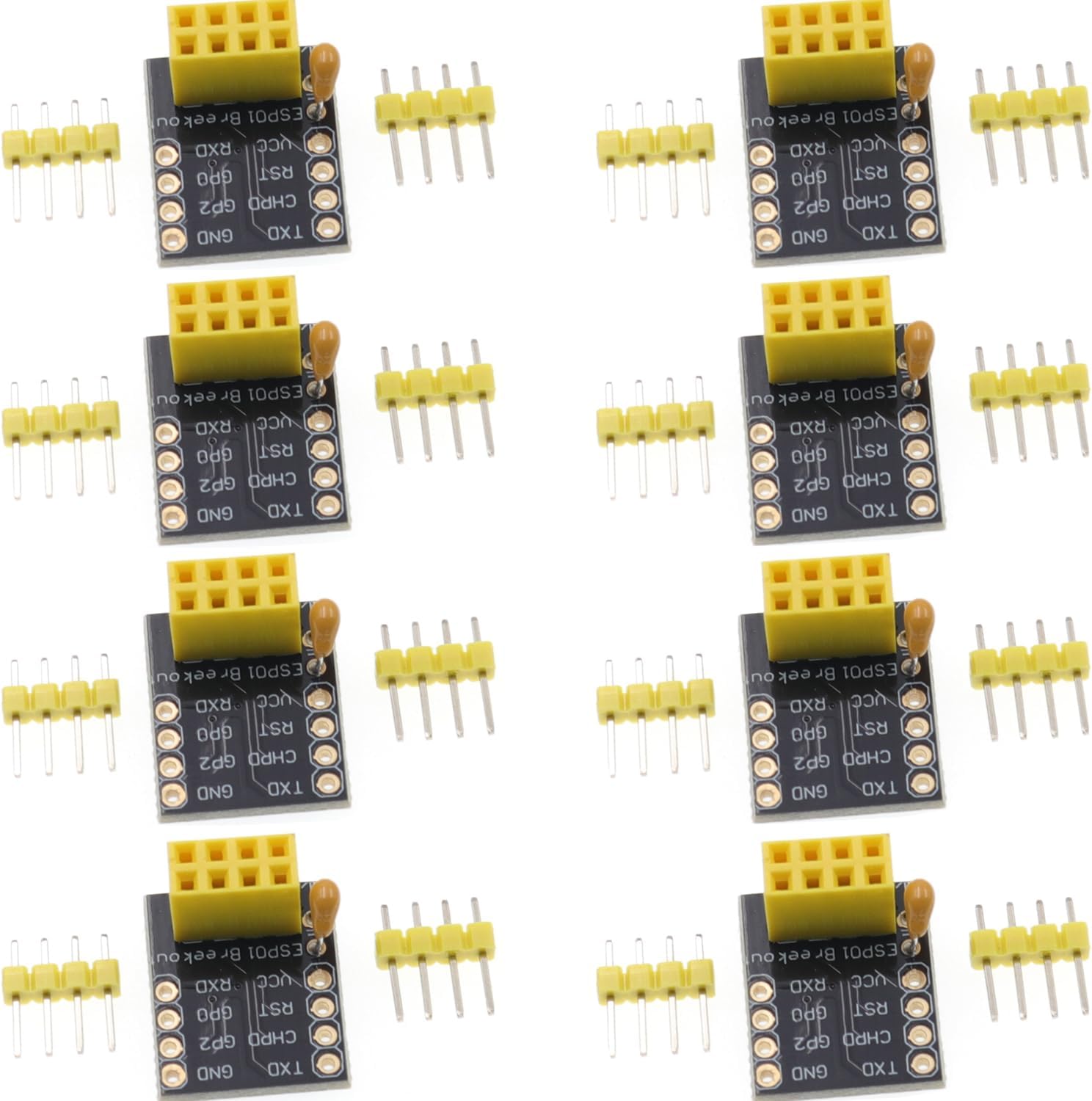 Amazon.com: ESP8266 ESP-01 Breakout Board ESP-01S Breadboard Adapter PCB Board AIHJCNELE ...