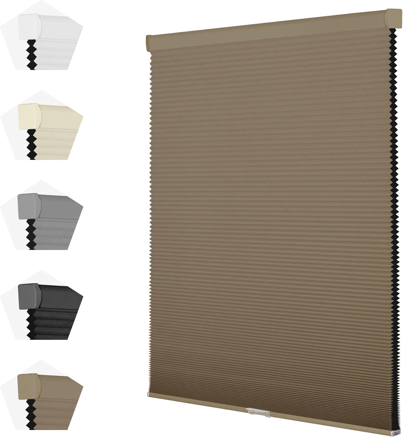 Amazon.com: BERISSA Blackout Cellular Shades for Window,Cordless ...