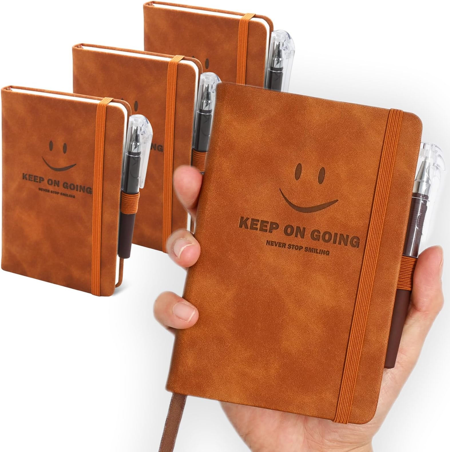Amazon.com : DueHoppee 3 Pcs Pocket Notebooks with Pens,Smiley Journal ...