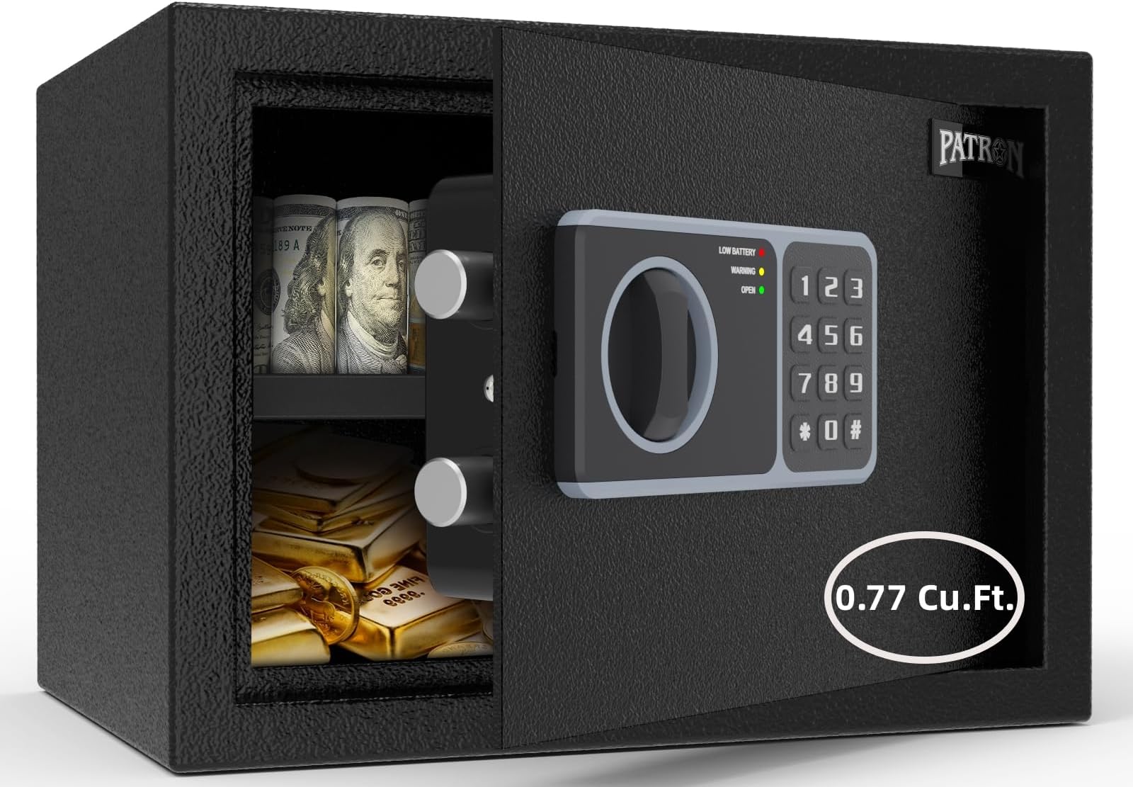 Locksworth Safe for Home, 0.6 Cubic Feet Safety Box, Lock Box for Money ...