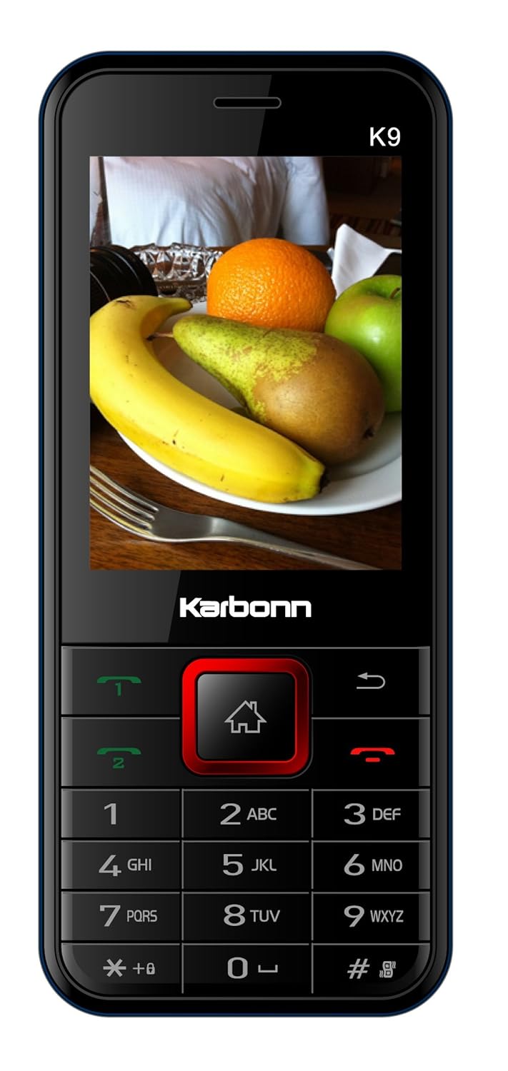 Karbonn K9 (Black RED), 1800mAh Big Battery, Dual Sim, 2.4 Inch ...