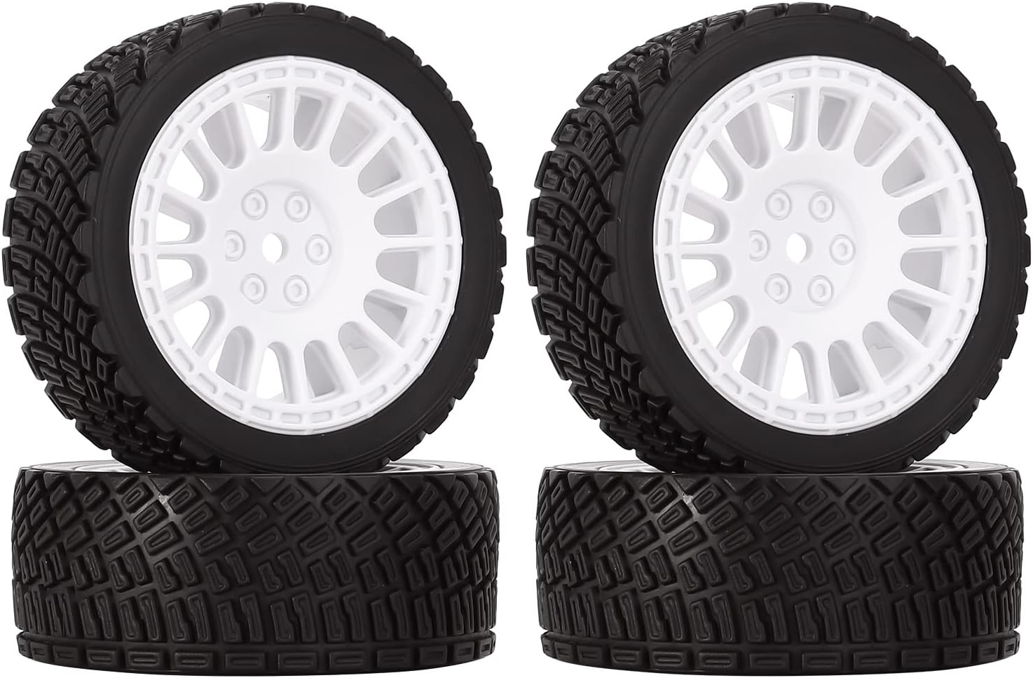 Amazon.com: INJORA RC Car Wheel Tire Set 4PCS Tires for 1/10 Rally ...