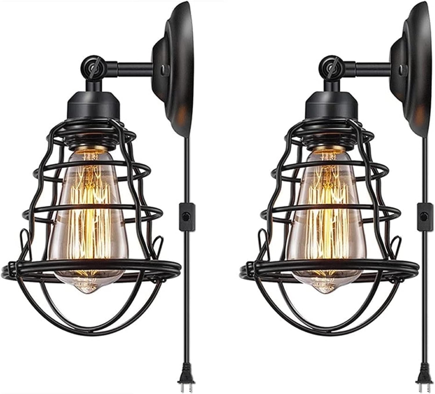 Amazon.com: XIANGBINXUAN Rustic Wall Light Vintage Industrial Wall Lamp ...