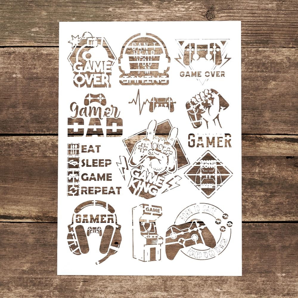 Amazon.com : DIY Decorative Game Stencil Template for Painting on ...