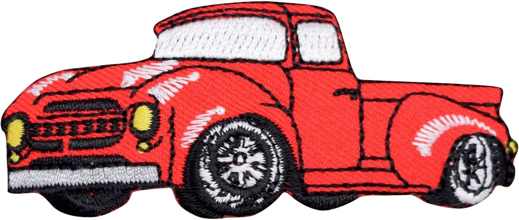 Amazon.com: Vintage Classic - Red Truck - 1950's - Embroidered Iron on ...