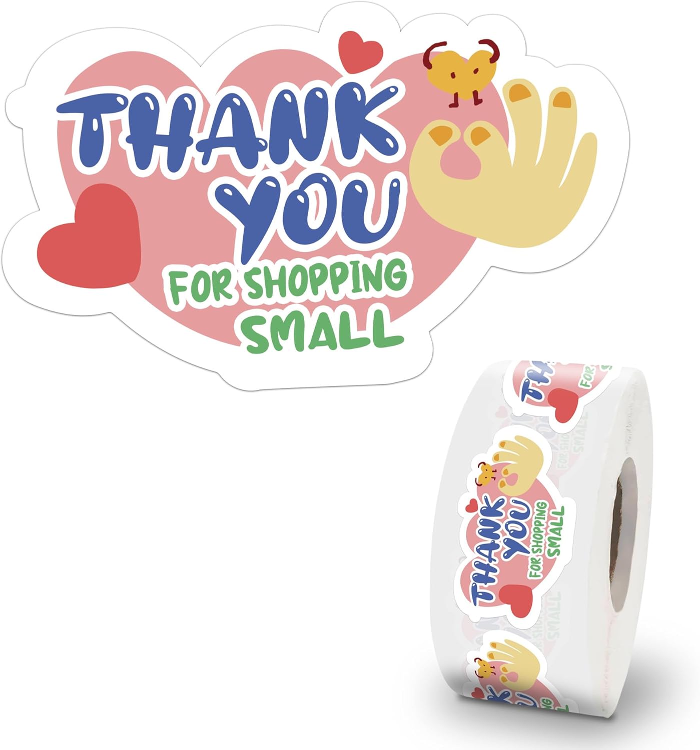 Amazon.com : Calyders Cute Small Business Thank You Stickers, 500 PCS ...