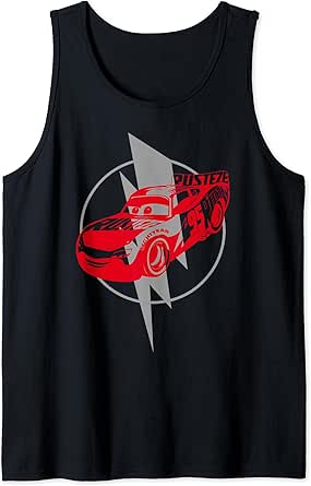 Disney Pixar Cars Lightning McQueen Bolt Logo Tank Top : Amazon.fr: Mode
