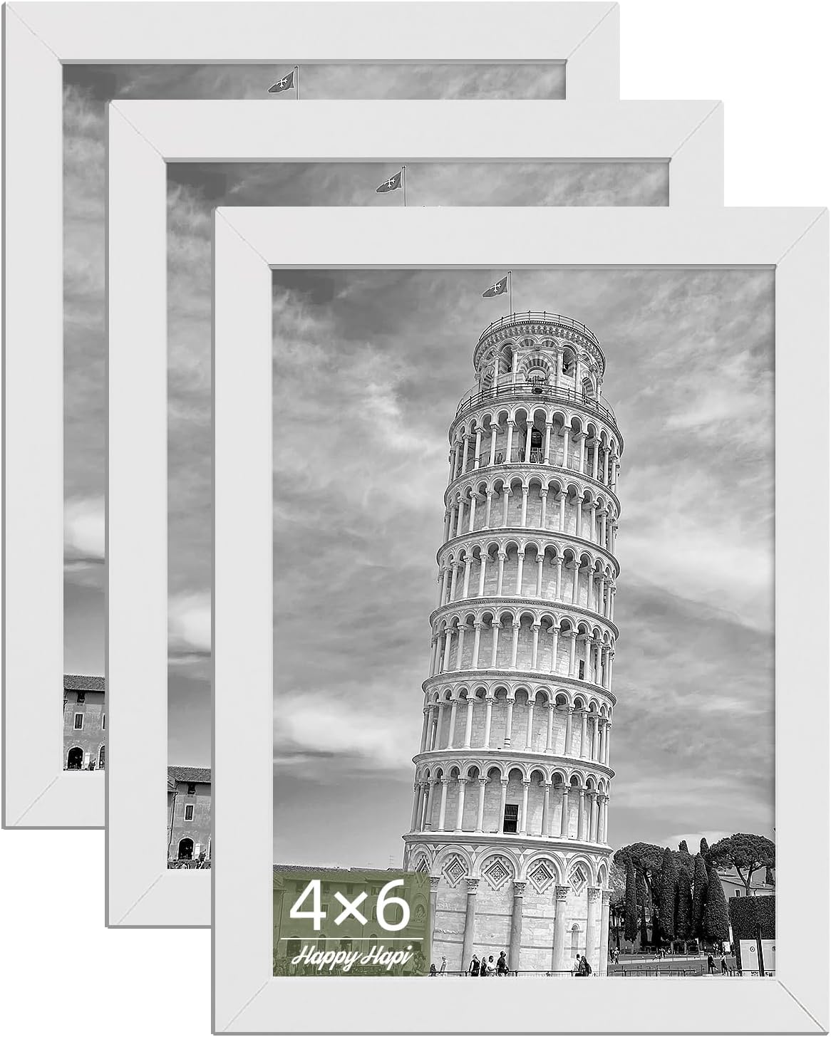 Amazon.com - HappyHapi 4x6 Picture Frame Set of 3, Photo Frame for 4x6 ...