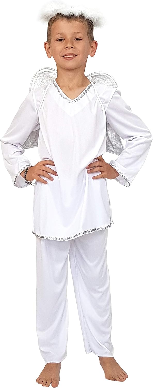 Jabtek Ltd Angel Gabriel Trouser Suit Costume Kids Size Large Age 10-12 ...