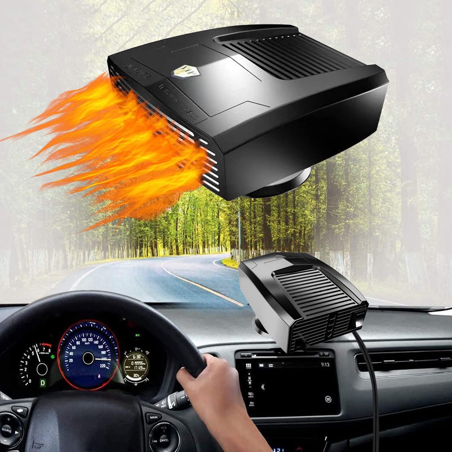 Amazon.com: Xximuim Car Heater,12V/180W Portable Heater Fan Windshield ...
