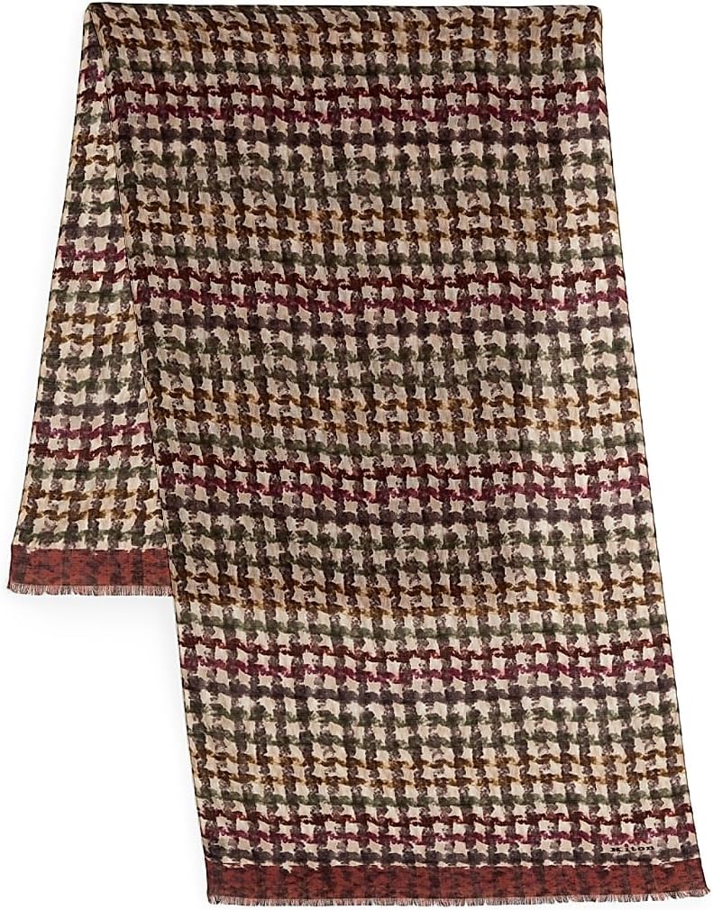 Amazon.com: Kiton, Houndstooth Cashmere Scarf, Multi : Amazon Luxury