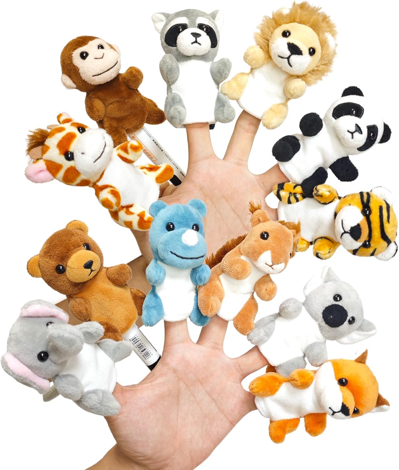 Amazon.com: JUSTQUNSEEN 12Pcs Finger Puppet Set Jungle, Soft Plush Toy ...
