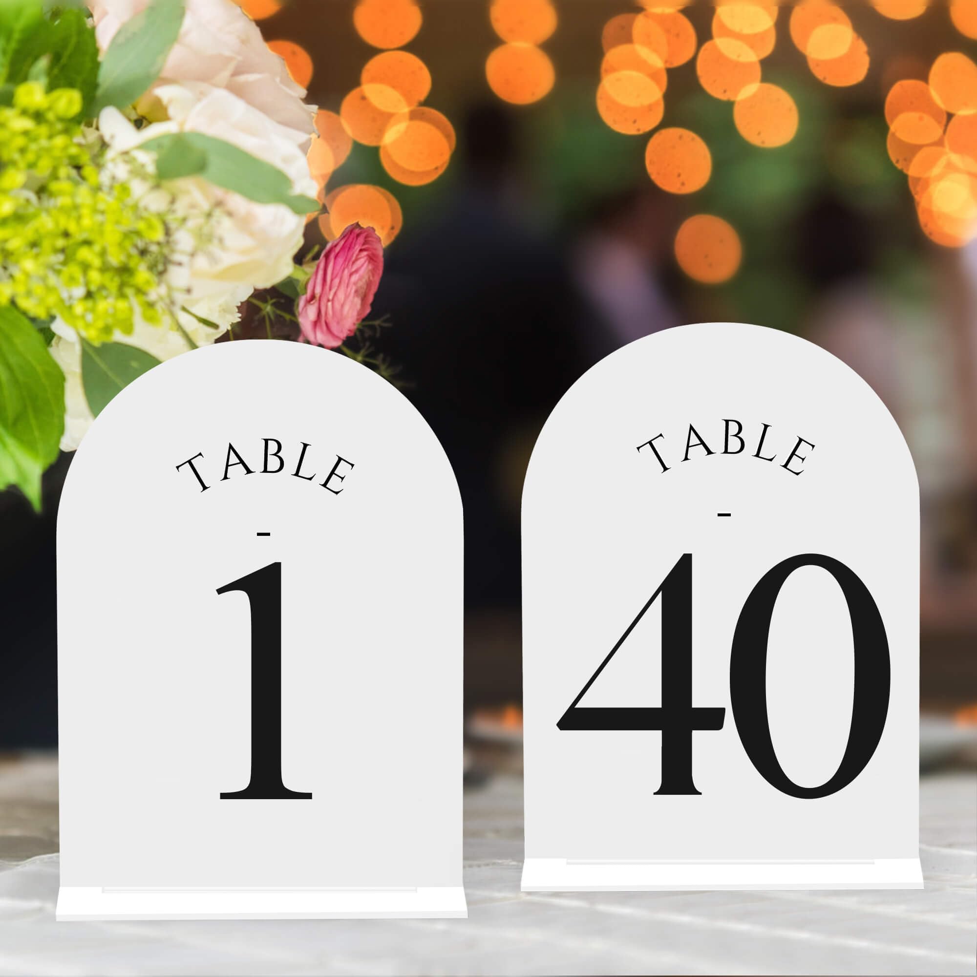 Snapklik.com : 40 Packs Table Number Holders - 5 X 7 Acrylic Sign Table ...