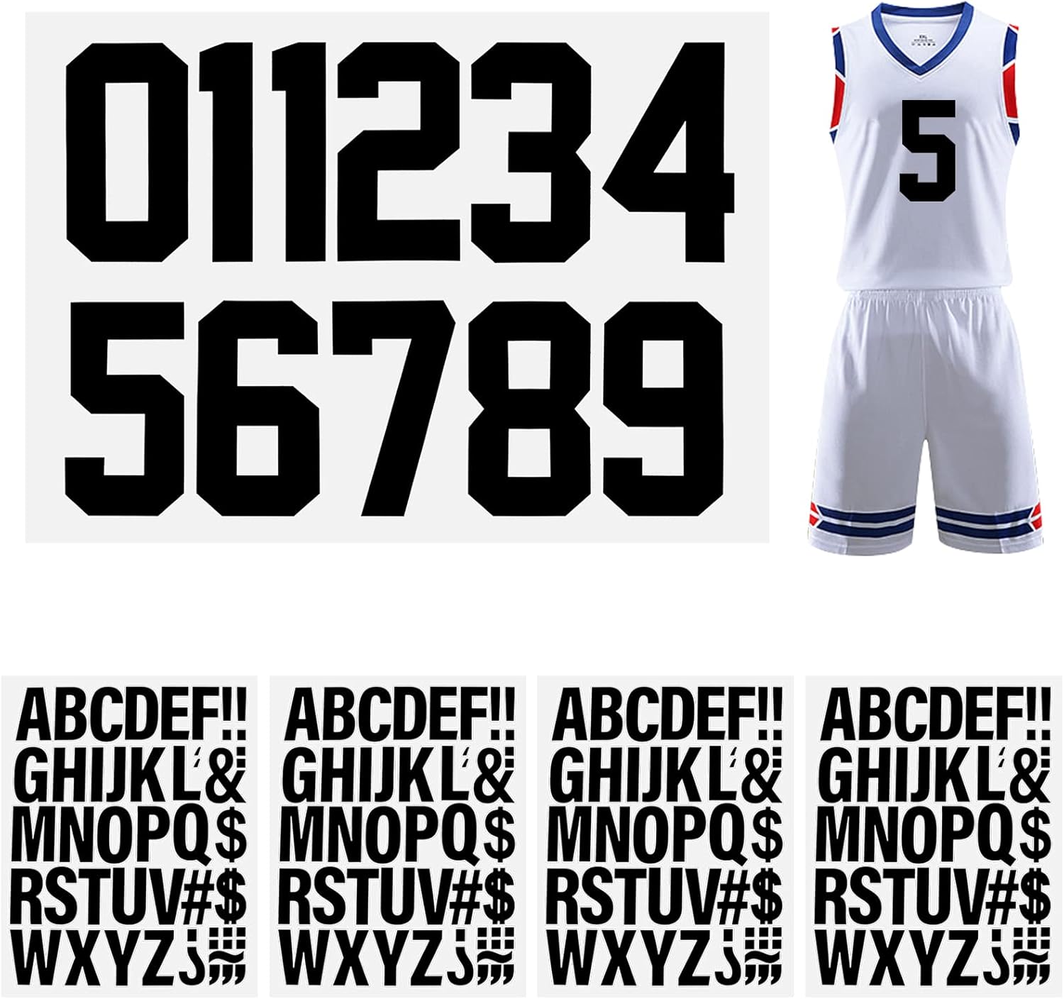 147Pcs Iron On Heat Transfer Letters & Numbers, 8" Heat Transfer ...