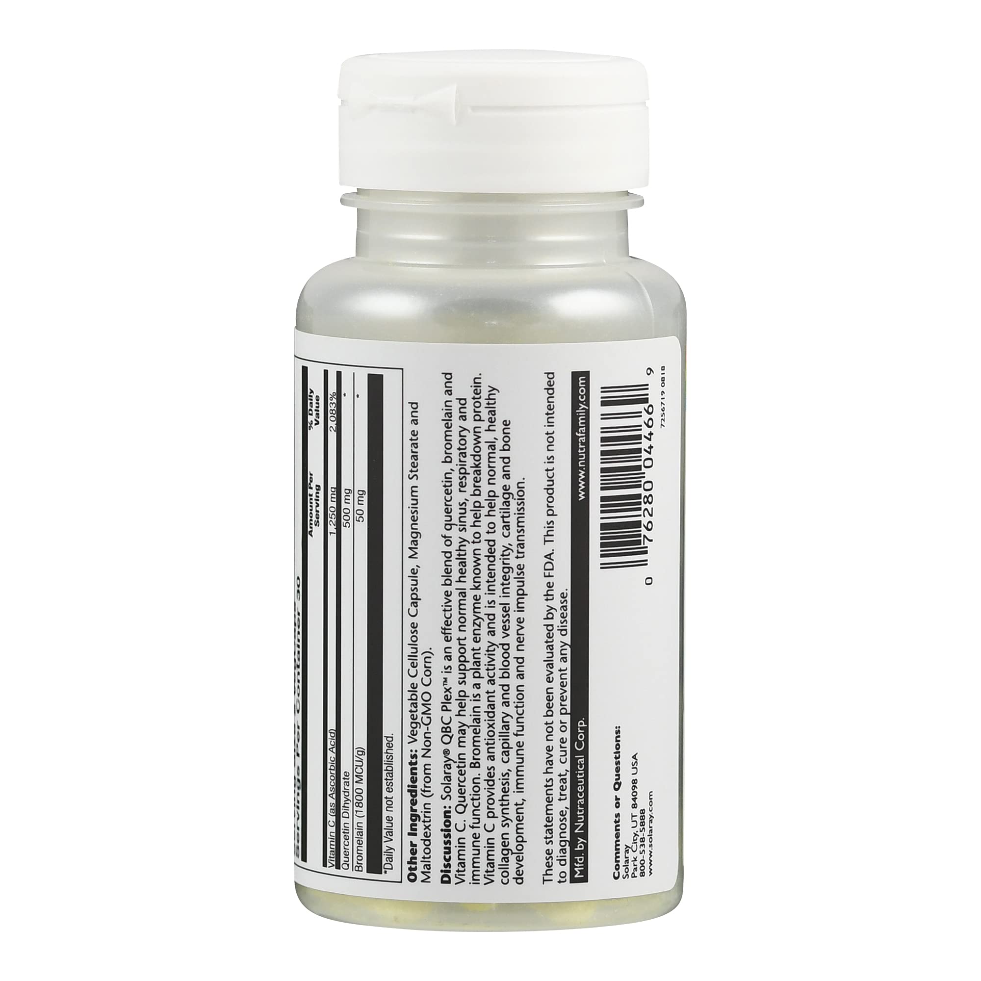 Snapklik.com : SOLARAY Quercetin Bromelain & Vitamin C, Immune System ...