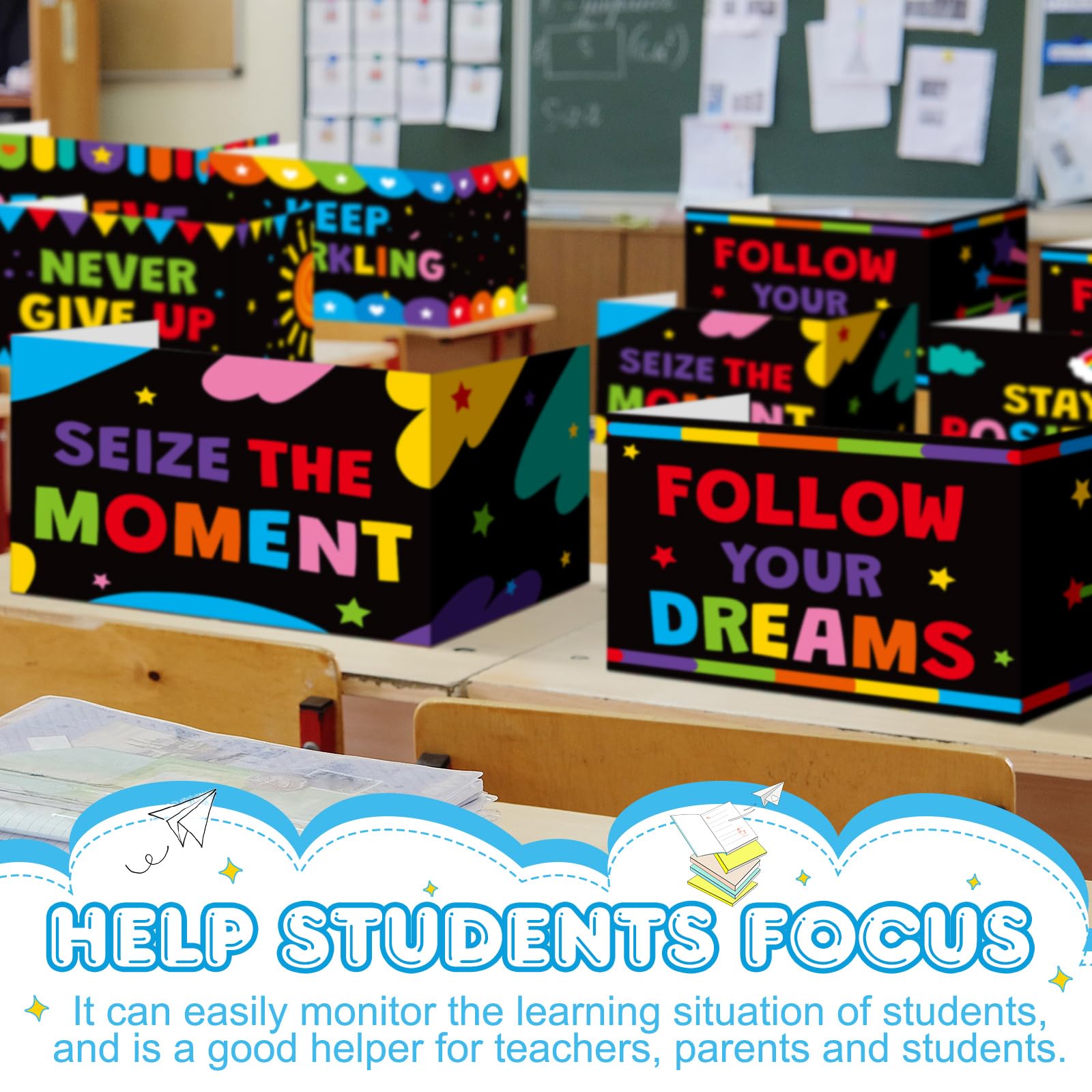 Desk Dividers For Students 24 Pcs Student Privacy Folders ...