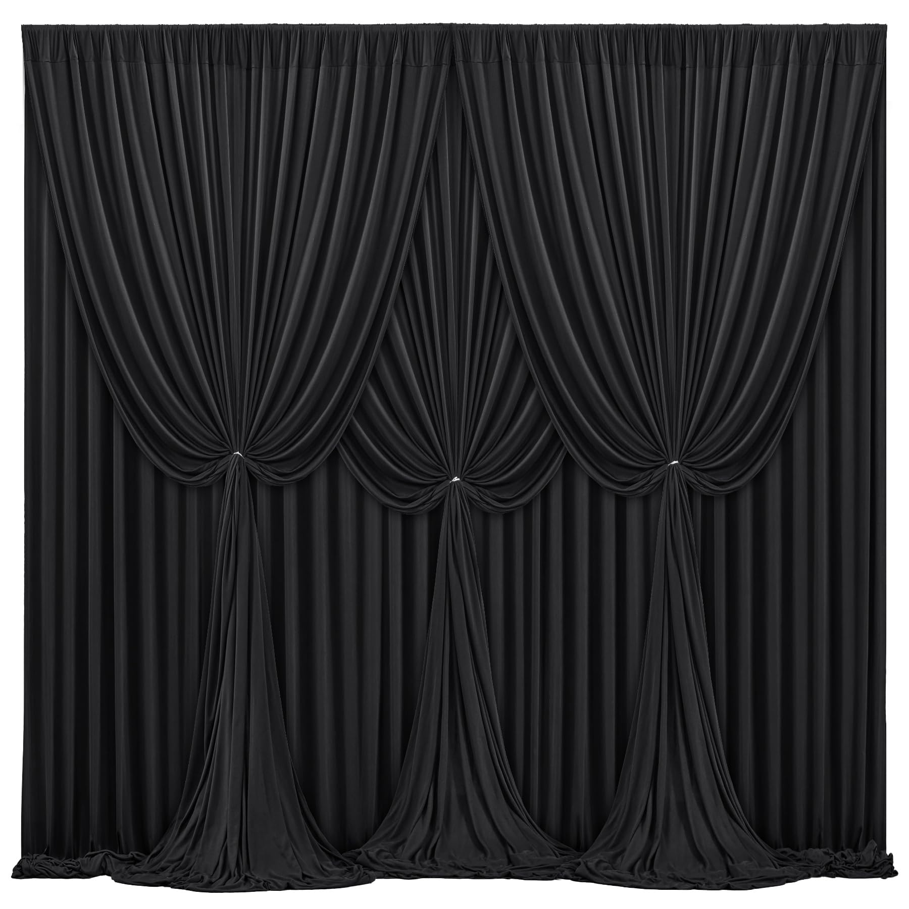 Amazon.com : Black Backdrop Curtains for Wedding Parties, 4 Packs ...